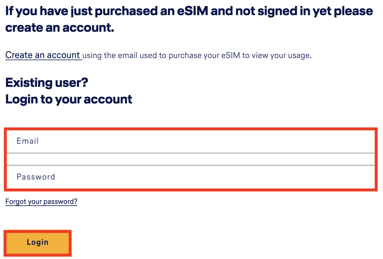 Log Into My Account – Lufthansa eSIM
